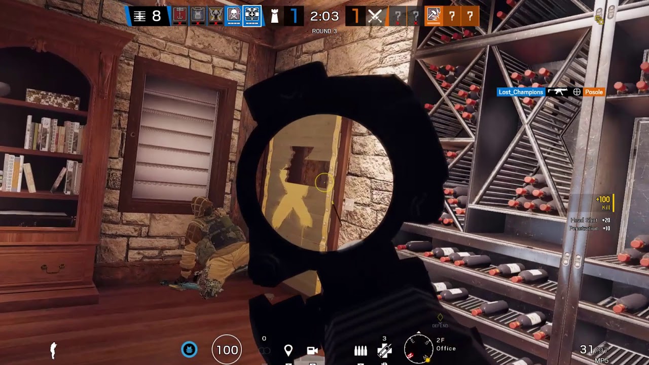 [R6S] First round with MP5 Black Ice! - YouTube