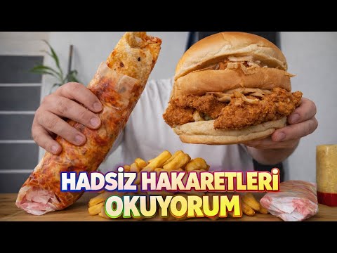 CHICKEN HAMBURGER & ZURNA DÜRÜM MUKBANG ASMR |ÖLÜRSÜN YAKINDA DOMUZ