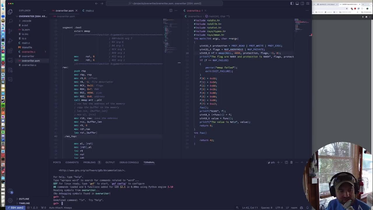Assembly Programming (hacking RWX) - YouTube