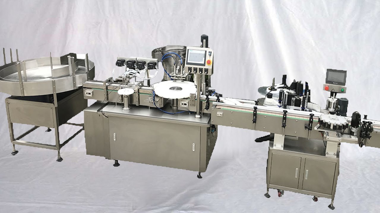 Small bottles filling plugging capping rotary type liquid oil bottling equipment Öl-Füllmaschine ...