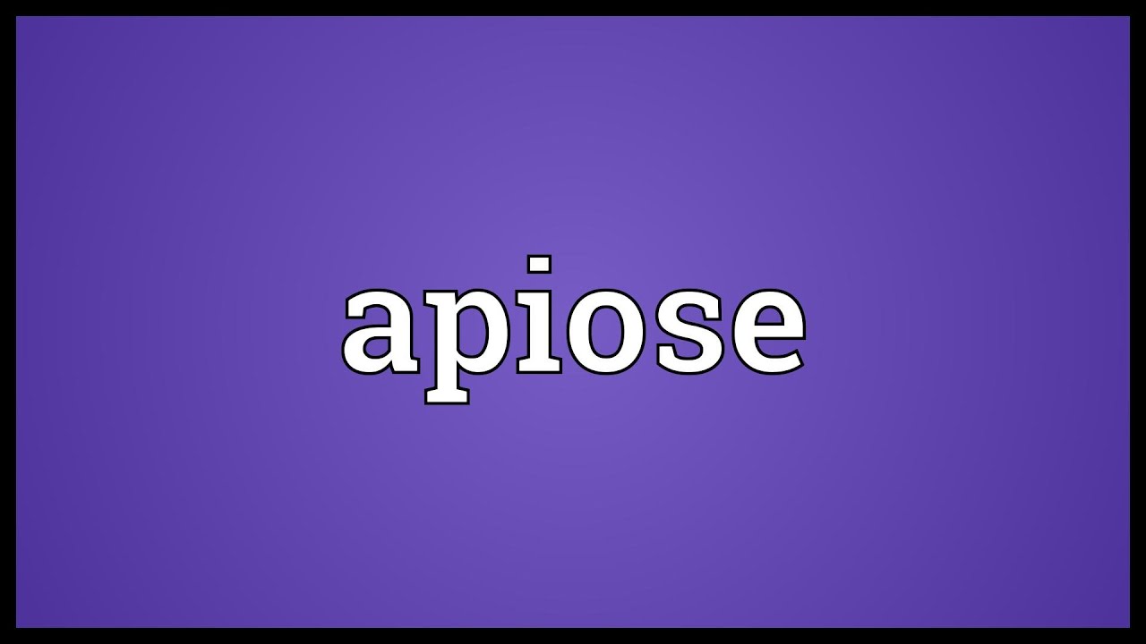 Apiose Meaning - YouTube