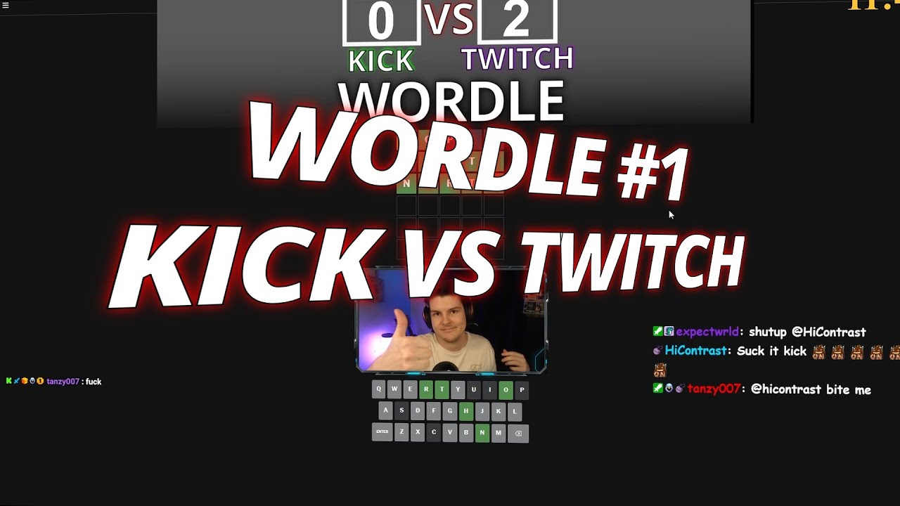 KICK CHAT VS TWITCH CHAT WORDLE SERIES #1 - YouTube