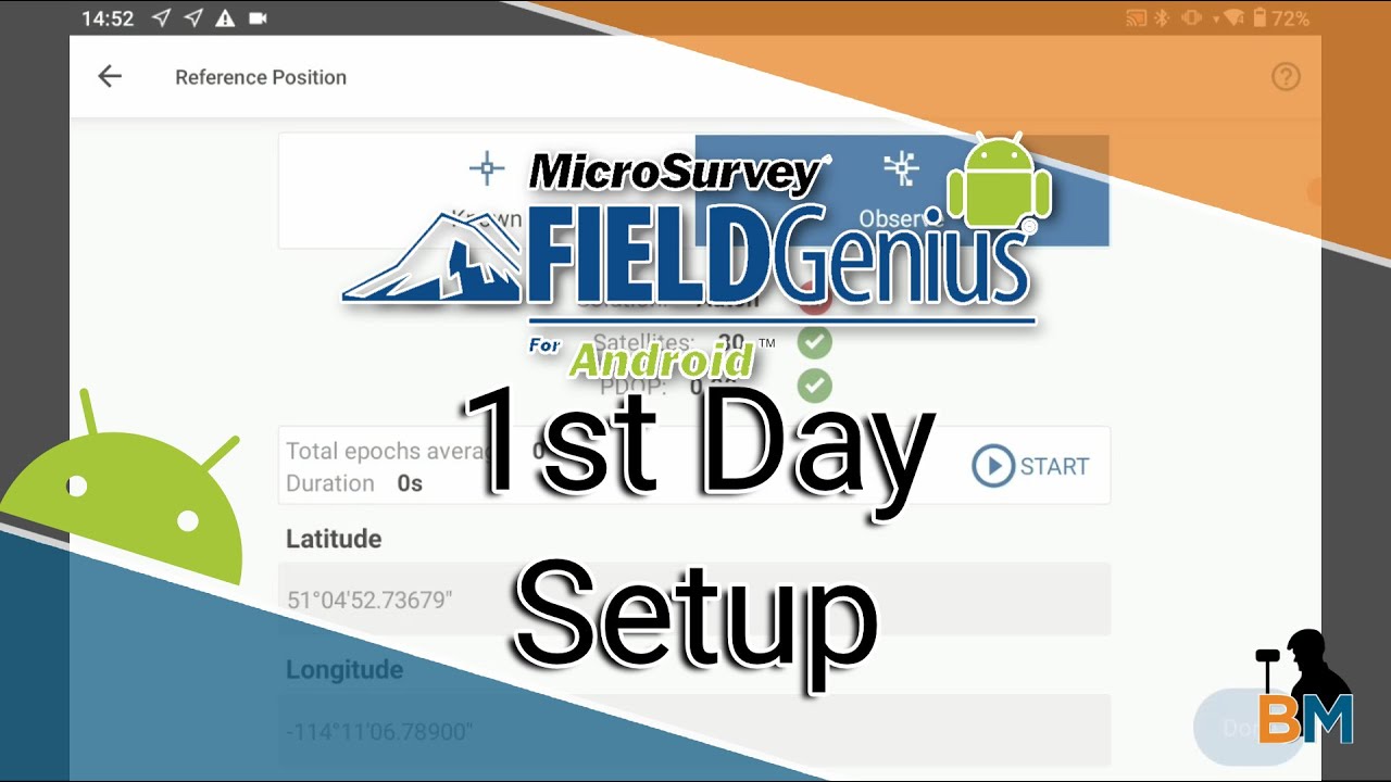 FieldGenius for Android: GNSS Base Averaged Position Setup | Bench Mark ...
