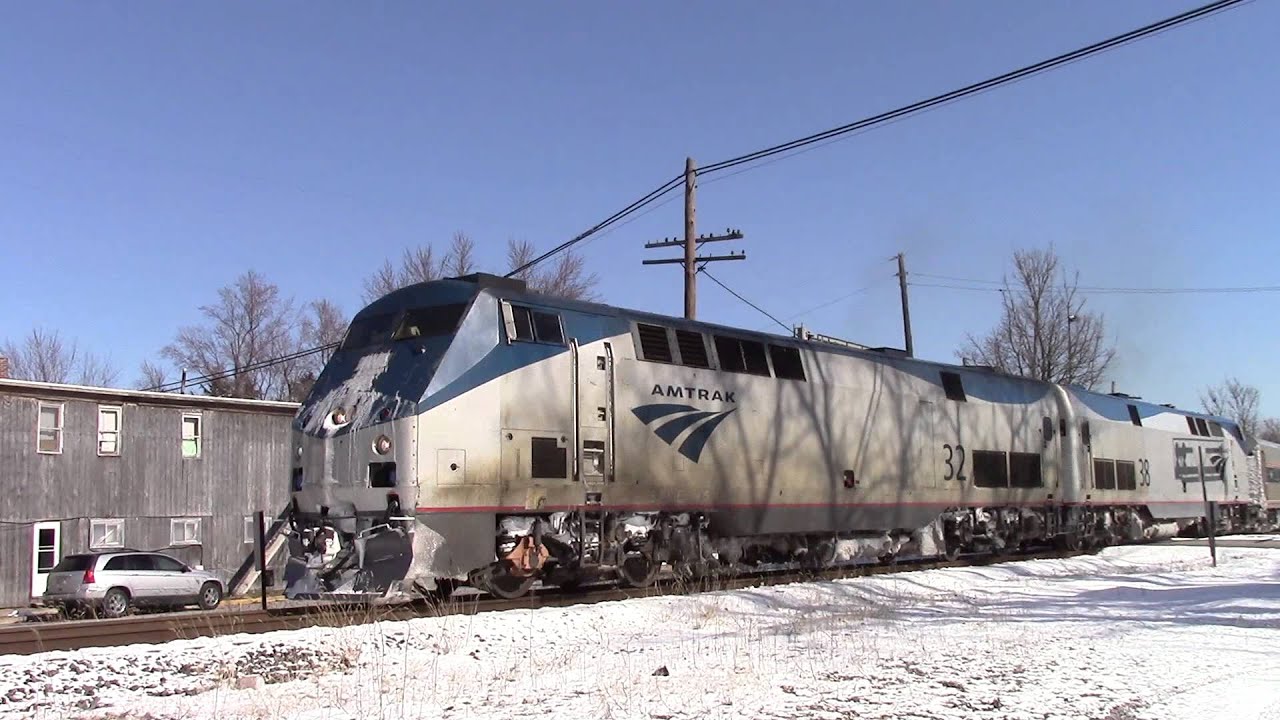 Amtrak train #351 at Porter, IN - YouTube