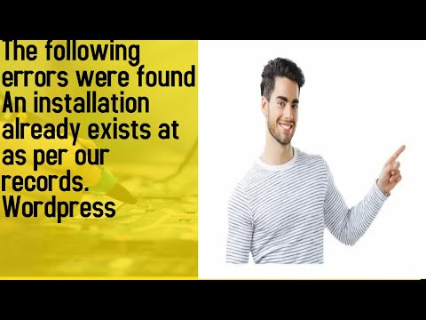The following errors were found An installation already exists at as ...