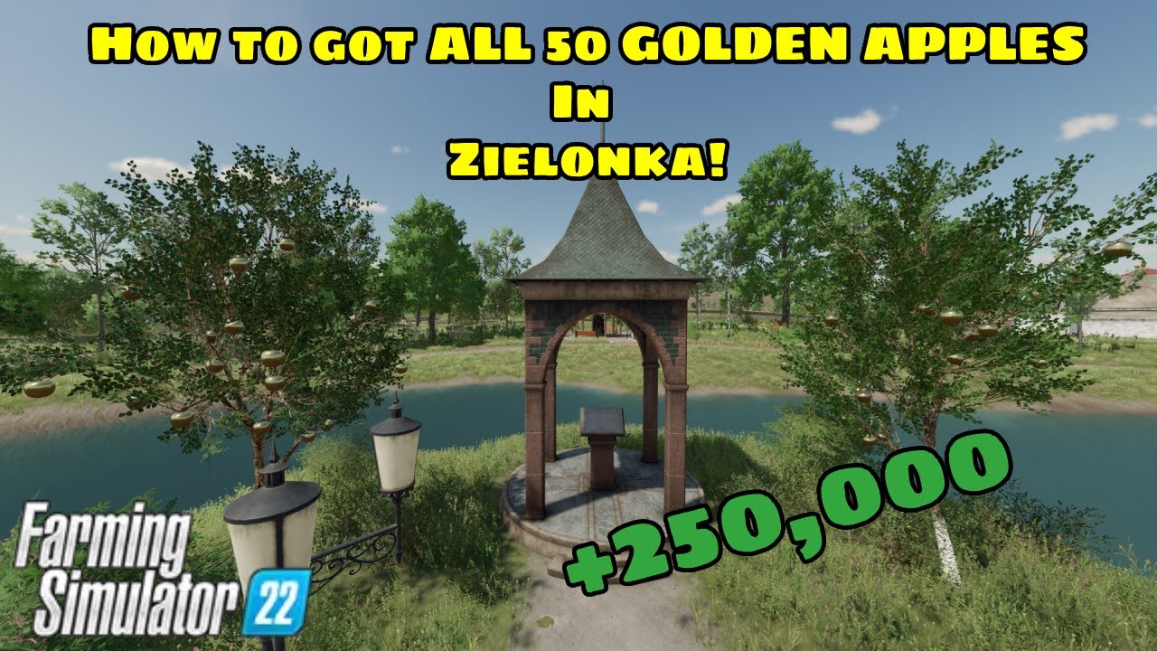 How to get ALL 50 GOLDEN APPLES on Zielonka! - Farming Simulator 22 ...