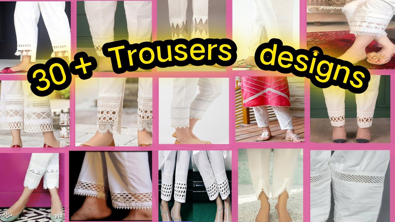 Pintex trousers designs / Latest trousers designs /Capri Designs 2024 ...