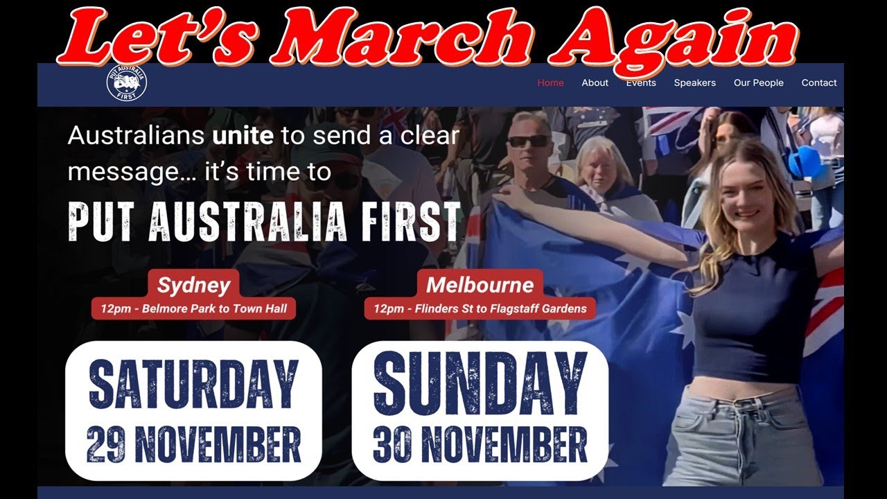 We March Again To Put Australia First 29 & 30 November - YouTube