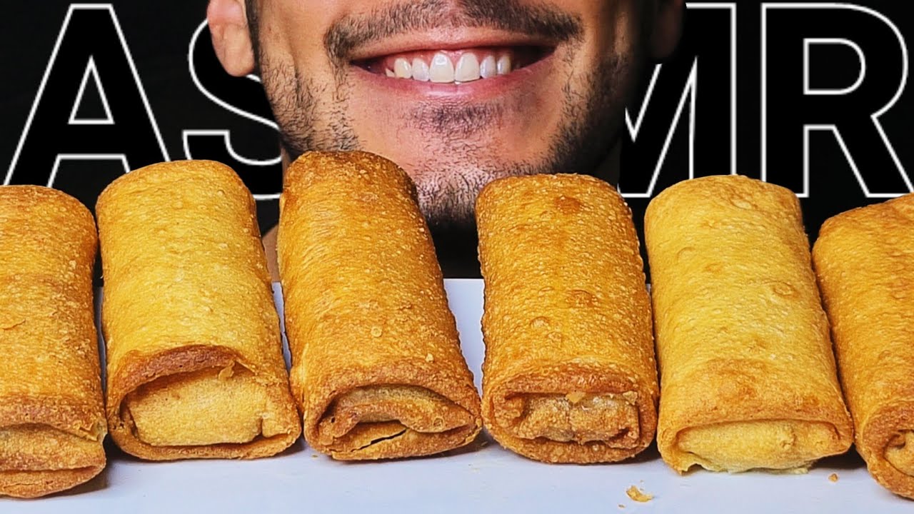 ASMR SPRING ROLLS w/ SOY SAUCE (EATING SOUNDS) NO TALKING MUKBANG - YouTube