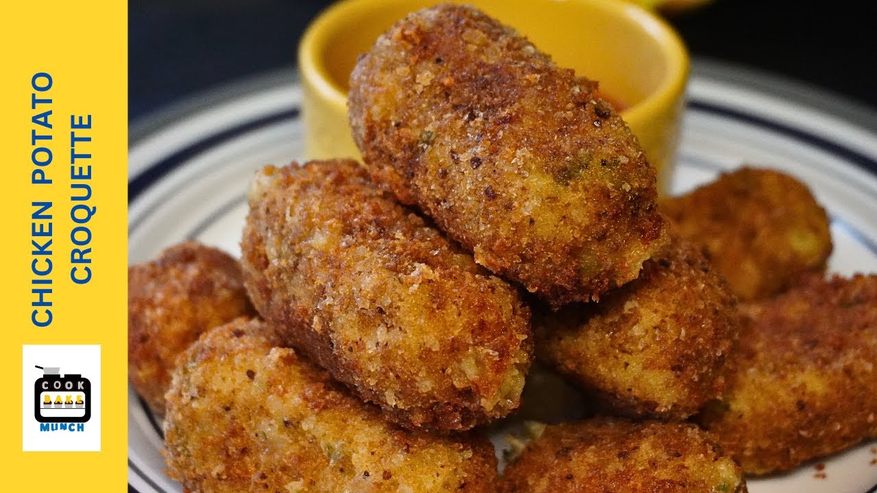 Delicious Chicken Potato & Cheese Croquettes Recipe @CookBakeMunch ...