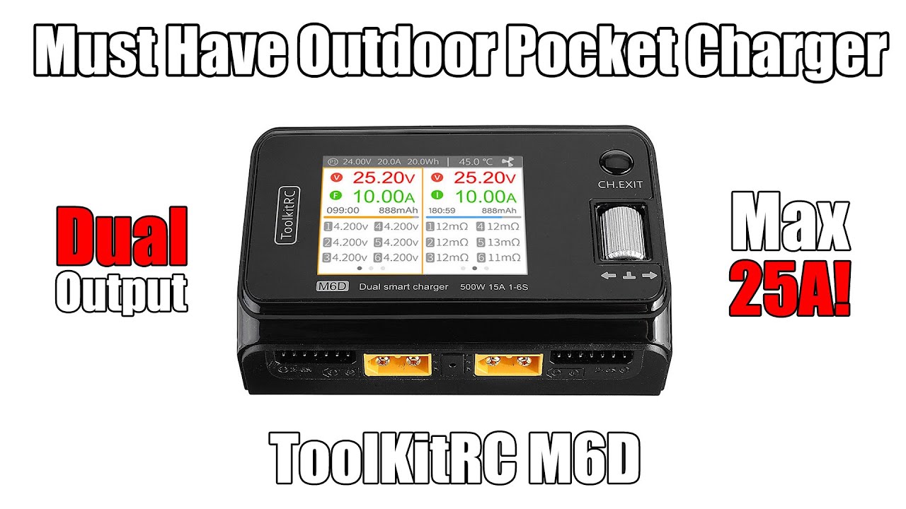 BEST POCKET CHARGER! - ToolKitRC M6D Charger Review (Banggood) - YouTube