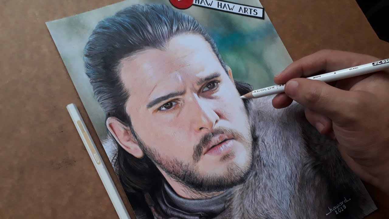 Jon Snow - Game of Thrones | Colored Pencil Drawing | Realistic -by Haw ...