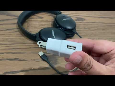 How to Charge Bose QuietComfort 45 Headphones Using Wall Socket (Canada/US)