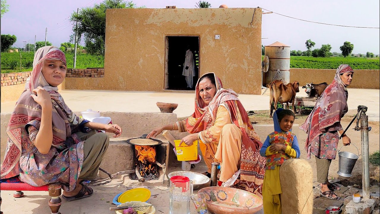 Amazing morning routine of desert women | Traditional food cooking ...