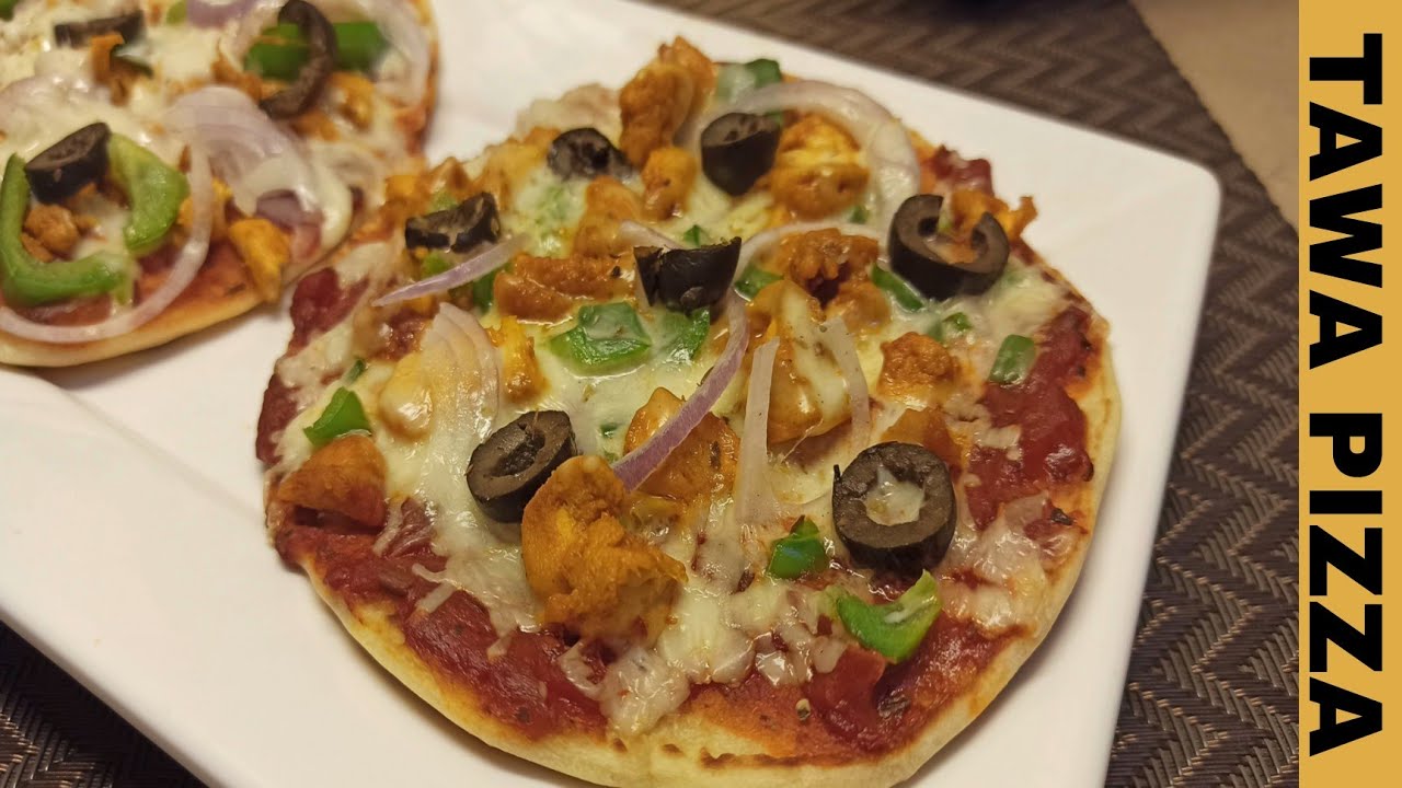 Tawa pizza without oven|chicken tikka pizza recipe|2021 Ramadan recipe ...