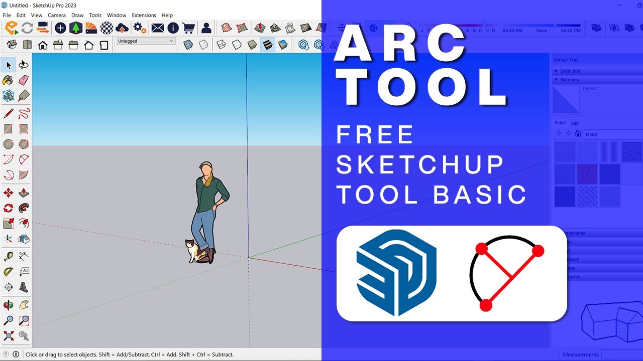 Arc Tool Sketchup Tools Basic TwentySeven Studio - YouTube