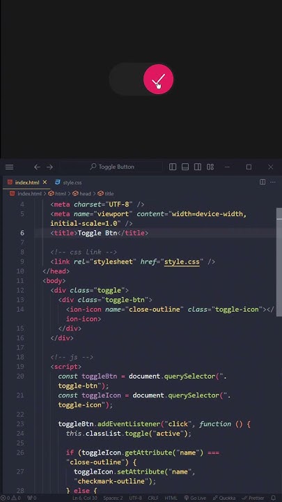 Animated Toggle Button With Javascript On Off Toggle Button Using