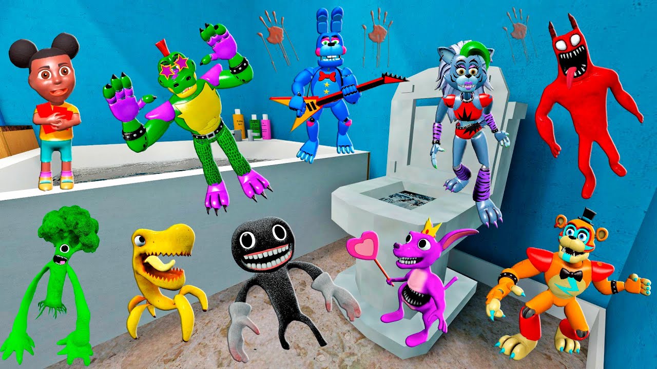 GARTEN OF BANBAN FNAF BATHROOM MEGA PUNCH AND SPARTAN KICKING in Gmod ...