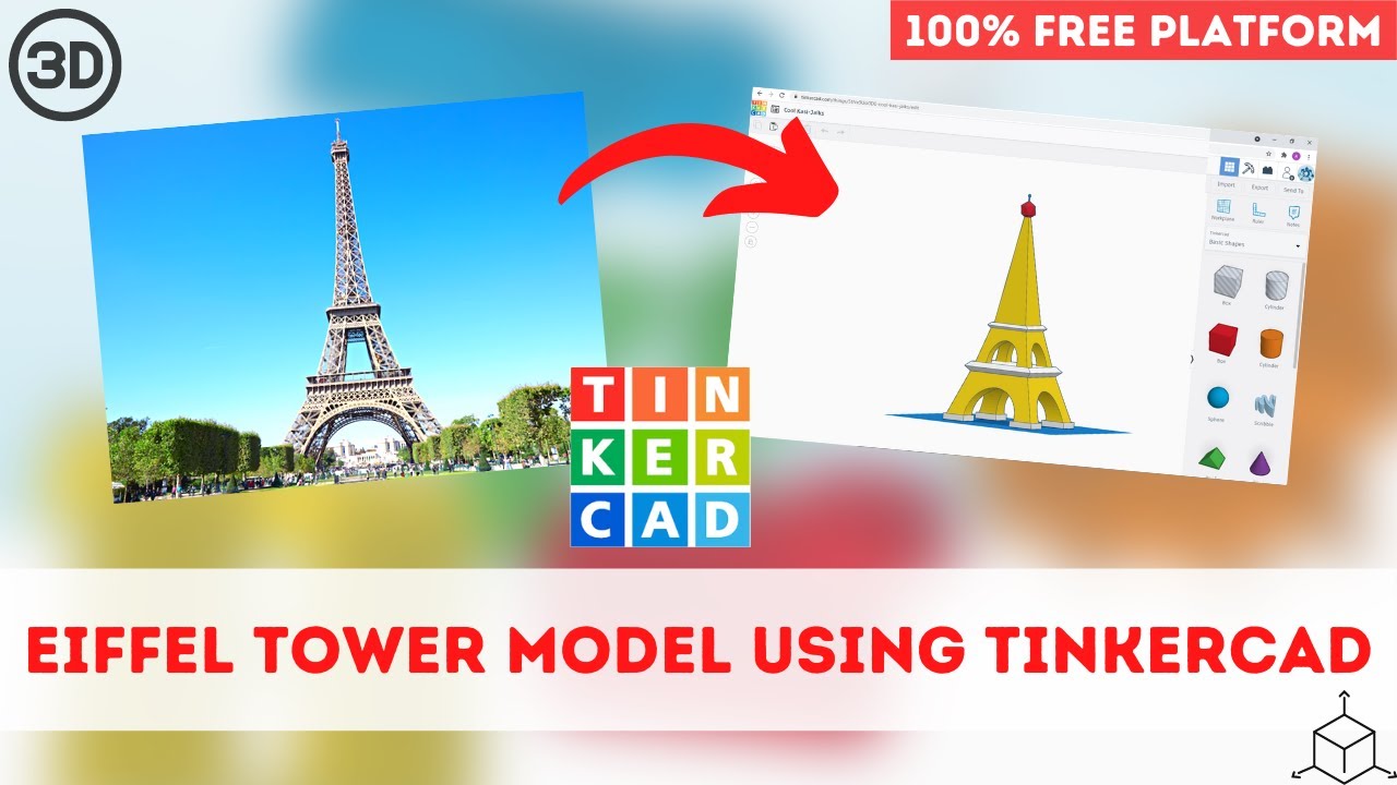 Creating Eiffel Tower model using Tinkercad | 3D Designing for ...
