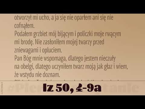 #PierwszeCzytanie | 17 kwietnia 2019 | (Iz 50, 4-9a)