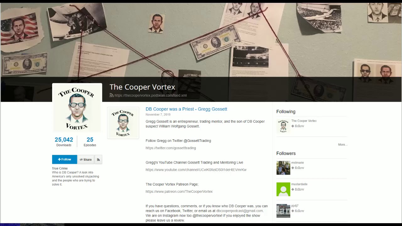 Interview of Gregory Gossett on "The Cooper Vortex Podcast" regarding ...