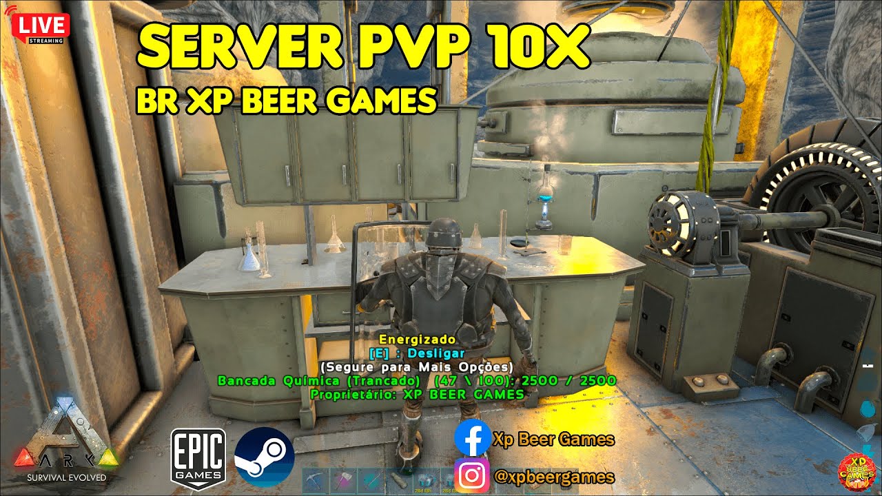 ARK: SURVIVAL EVOLVED - SERVER BR XP BEER GAMES PVP 10x - YouTube
