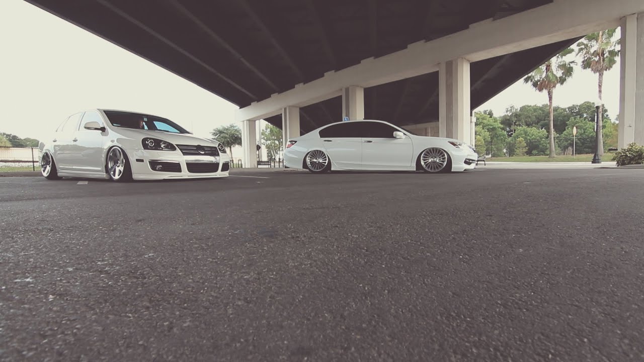 Bagged Jetta MK5 & Honda Accord by AIRLIFT - YouTube