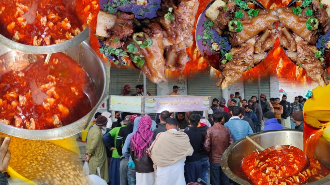 Very POPULAR Paya & Chana Breakfast In Karachi | Spicy & Flavorful Paye ...