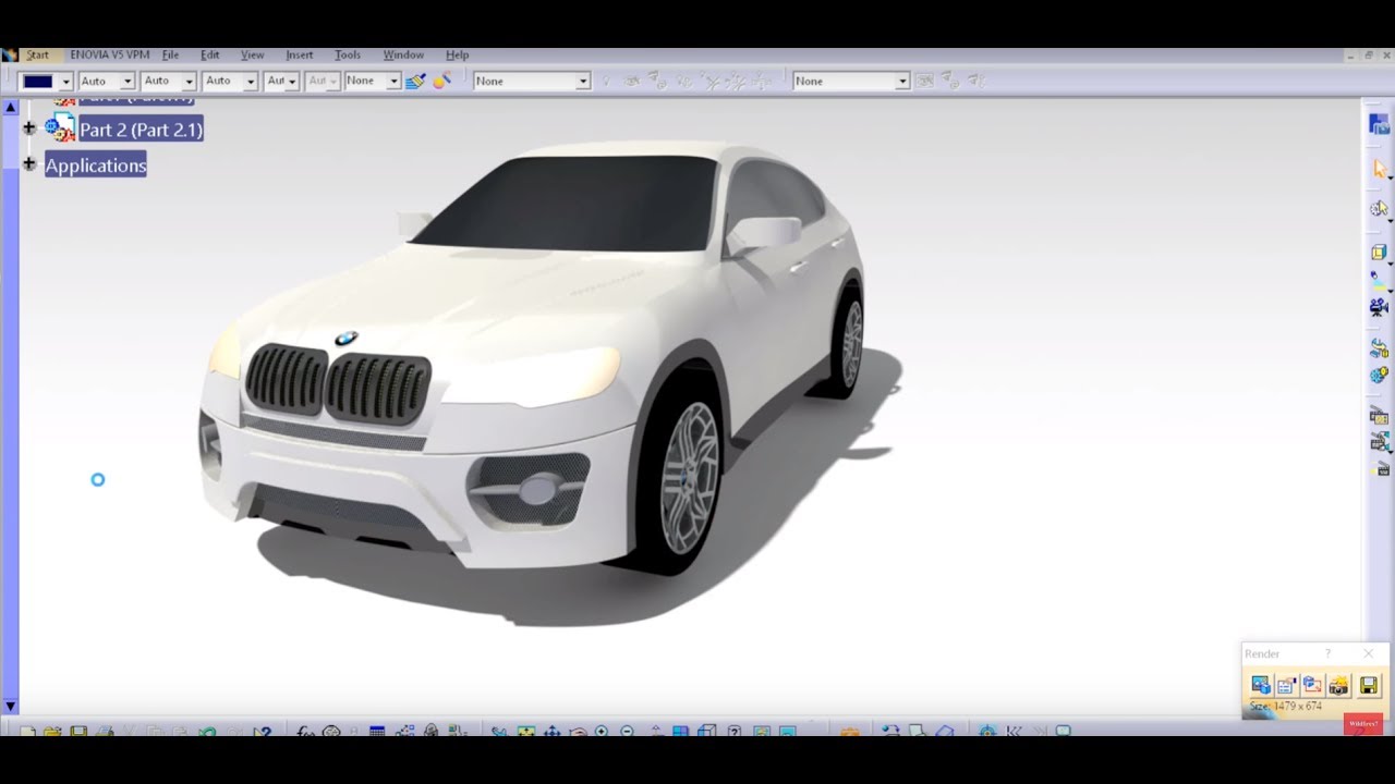 CATIA V5 R20 - BMW X6 Surface Modeling Tutorial - YouTube