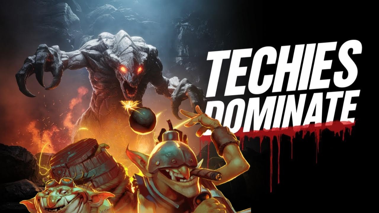 TECHIES DOMINATE Solo Roshan with FREE Aegis in 7.38 DOTA 2 - YouTube