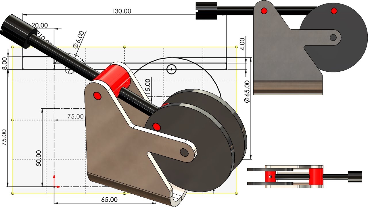 Mechanism 50 SolidWorks Tutorial: rotational to variational screw mixer ...
