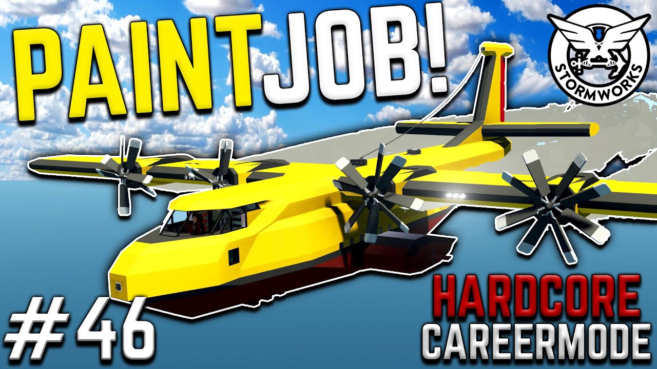 Aircraft Interior & PAINT JOB - DLC Hardcore Career Mode - #46 ...