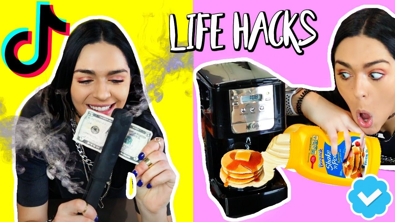 8 VIRAL Tik Tok Life Hacks TESTED!! - YouTube