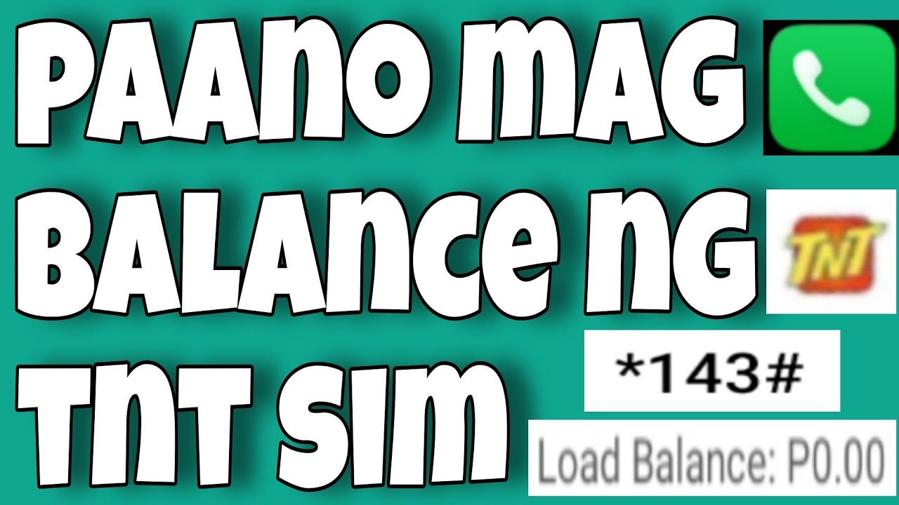 PAANO MAG BALANCE NG TALK 'N TEXT SIM - YouTube