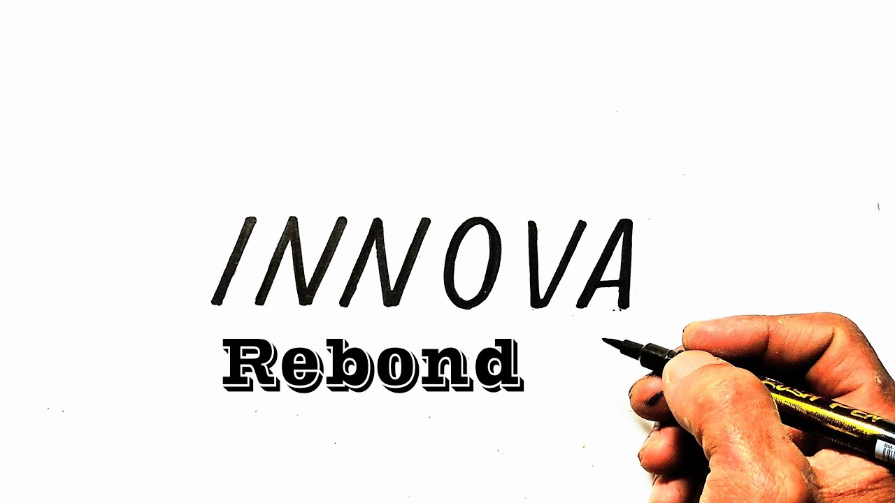 keren ya..! Menggambar dari kata INNOVA Menjadi gambar Mobil Innova ...