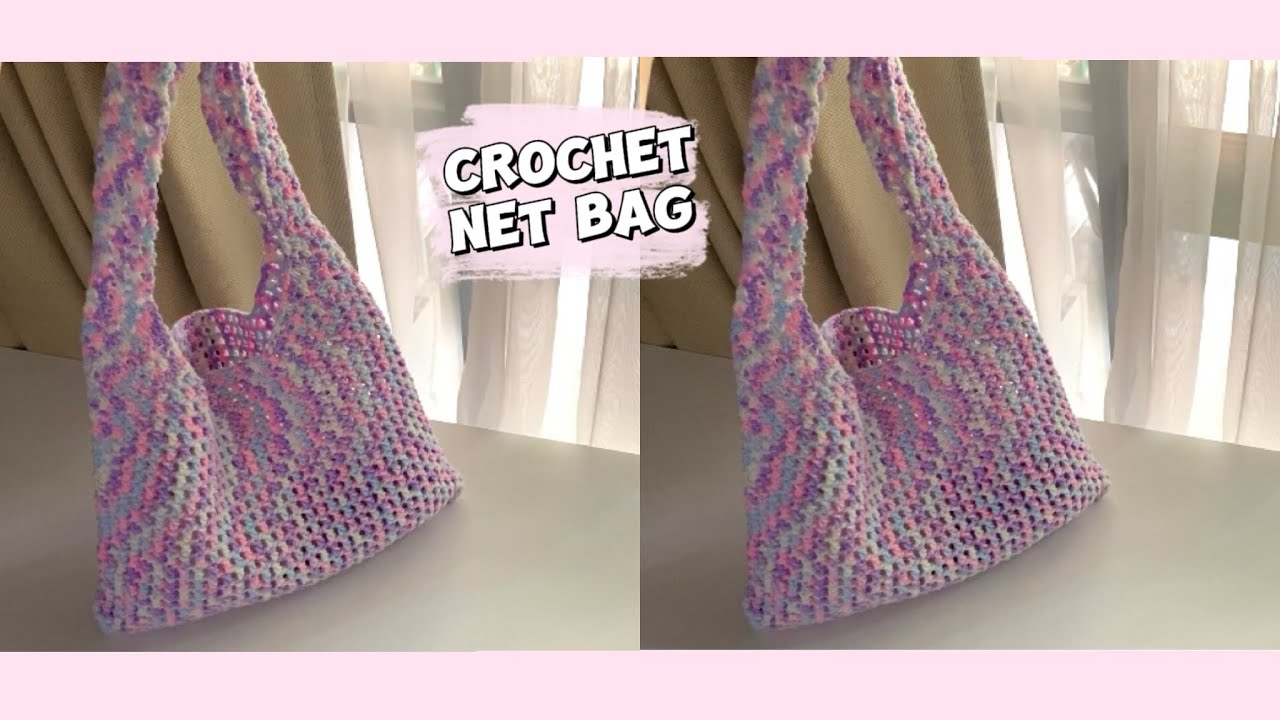 Crochet Net Bag Tutorial | Móc túi lưới đơn giản cho người mới học - YouTube