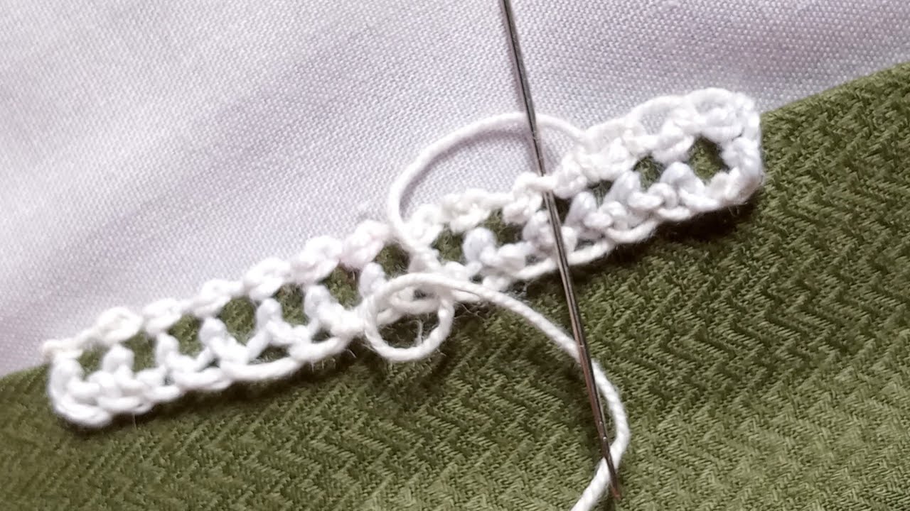 Brilliant Needle lace | using basic borderline lace | Easy Needle Work ...