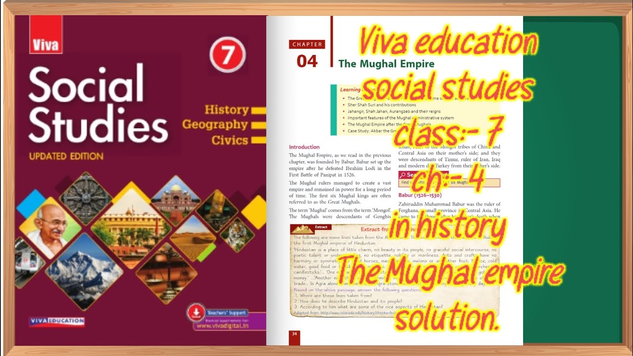 viva education social studies class 7 ch 4 in history The mughal empire ...