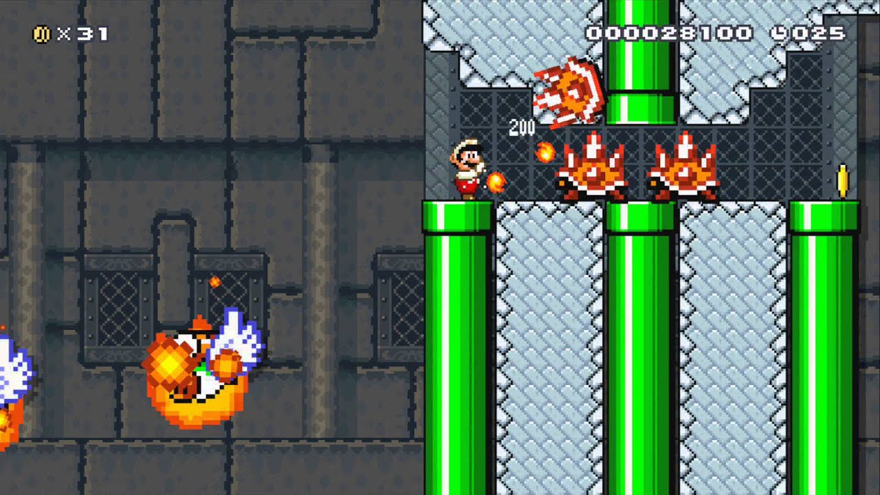 Super Mario Maker - Fire Field X by BarbarousKing beaten - YouTube
