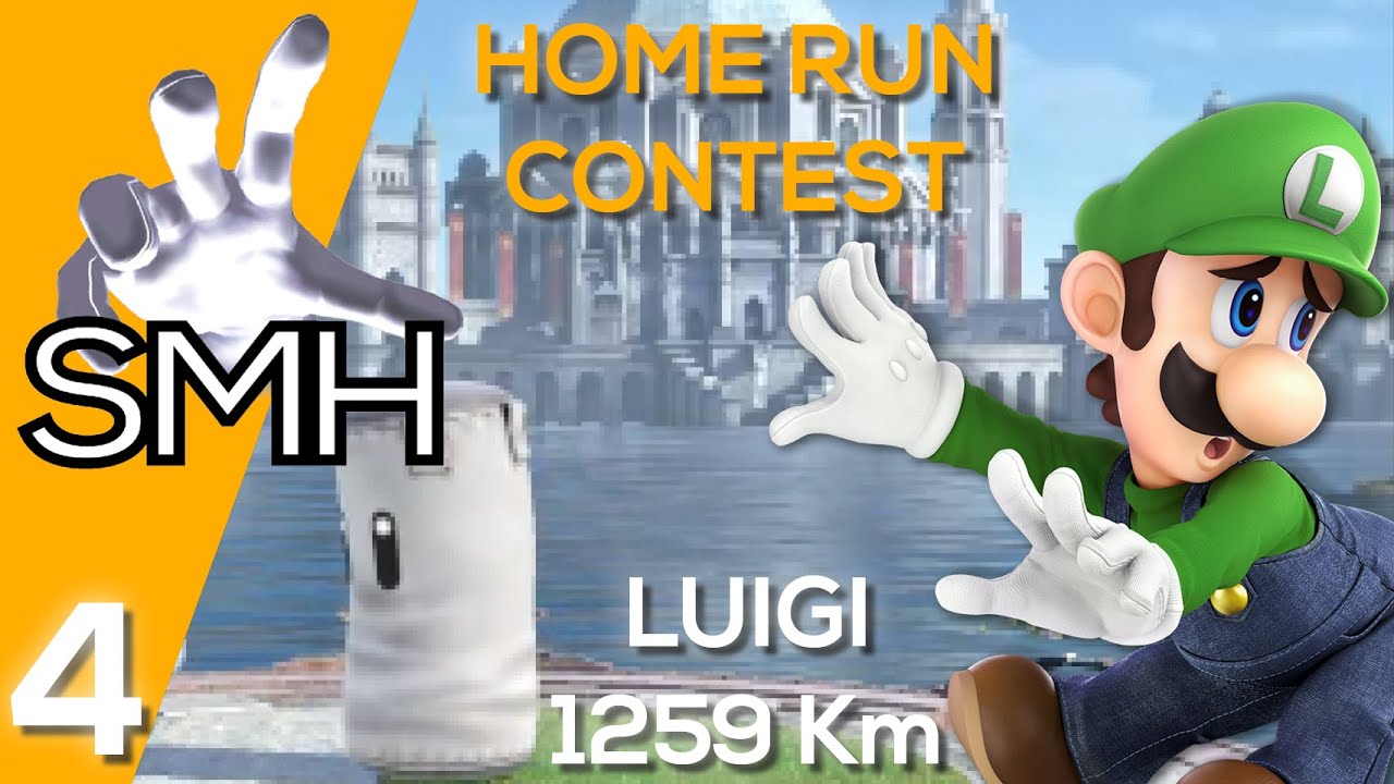 Smash Bros Ultimate - Home Run : Luigi 1259,092 Km - YouTube