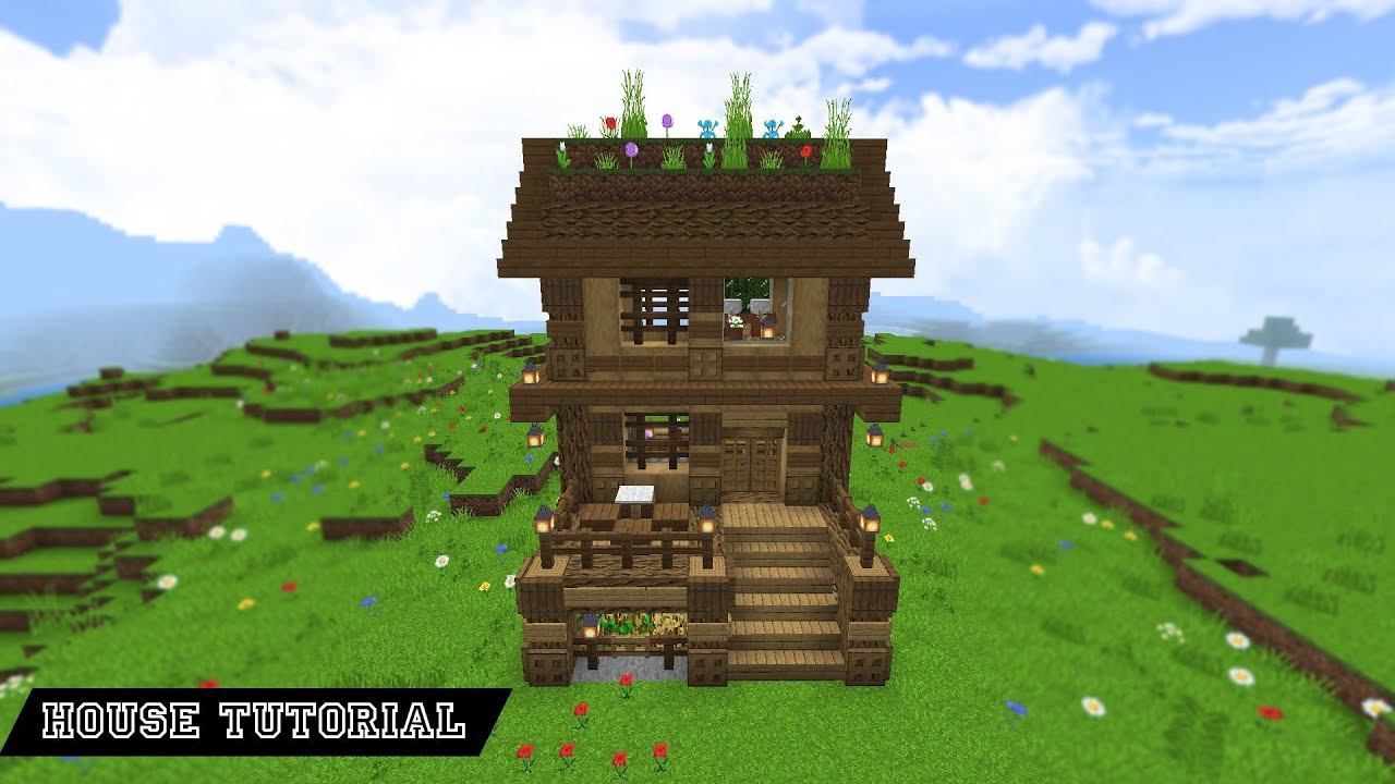 Minecraft Wooden House Building Tutorial || Minecraft Build ...