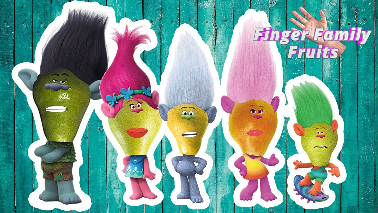 Trolls Wrong Heads | Trolls Finger Family Nursery Rhymes for Kids - YouTube
