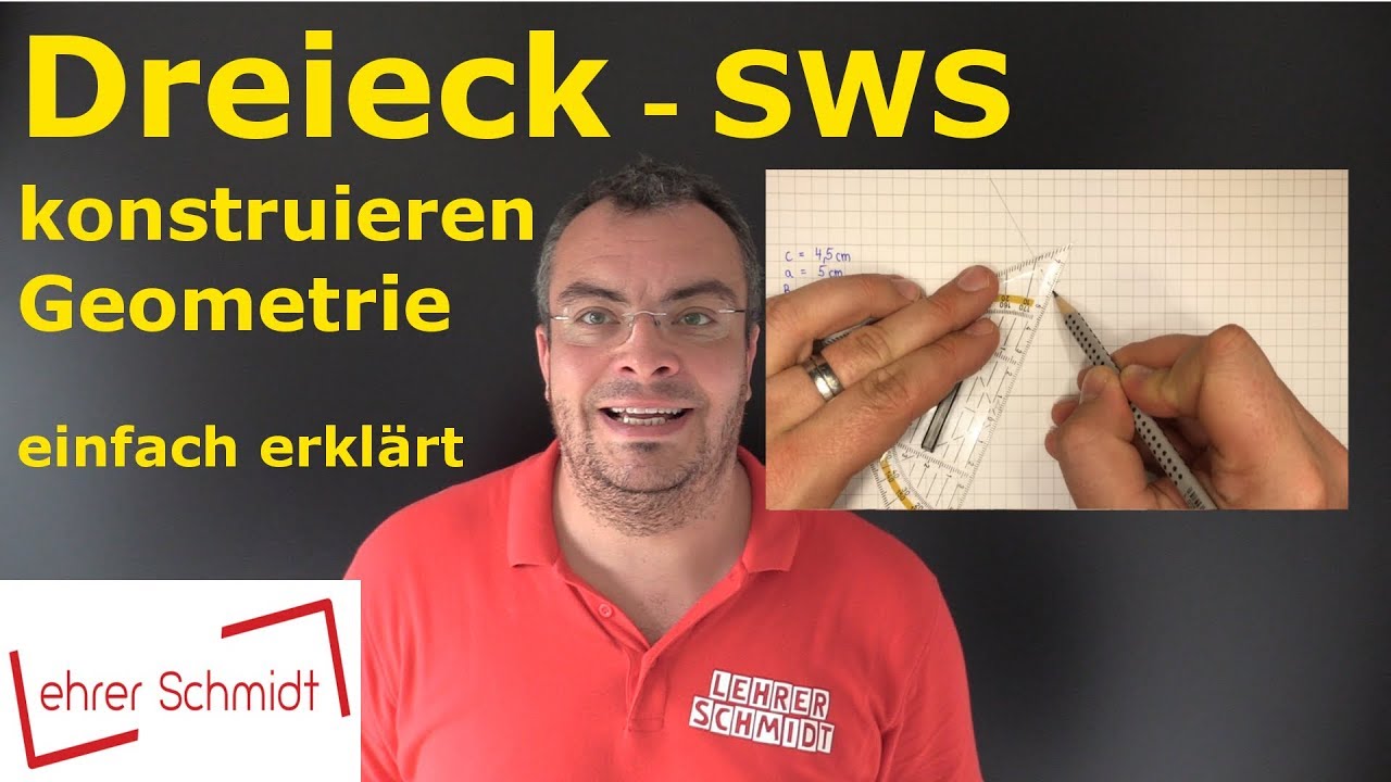 Dreieck konstruieren -SWS- Strecke-Winkel-Strecke | Geometrie ...