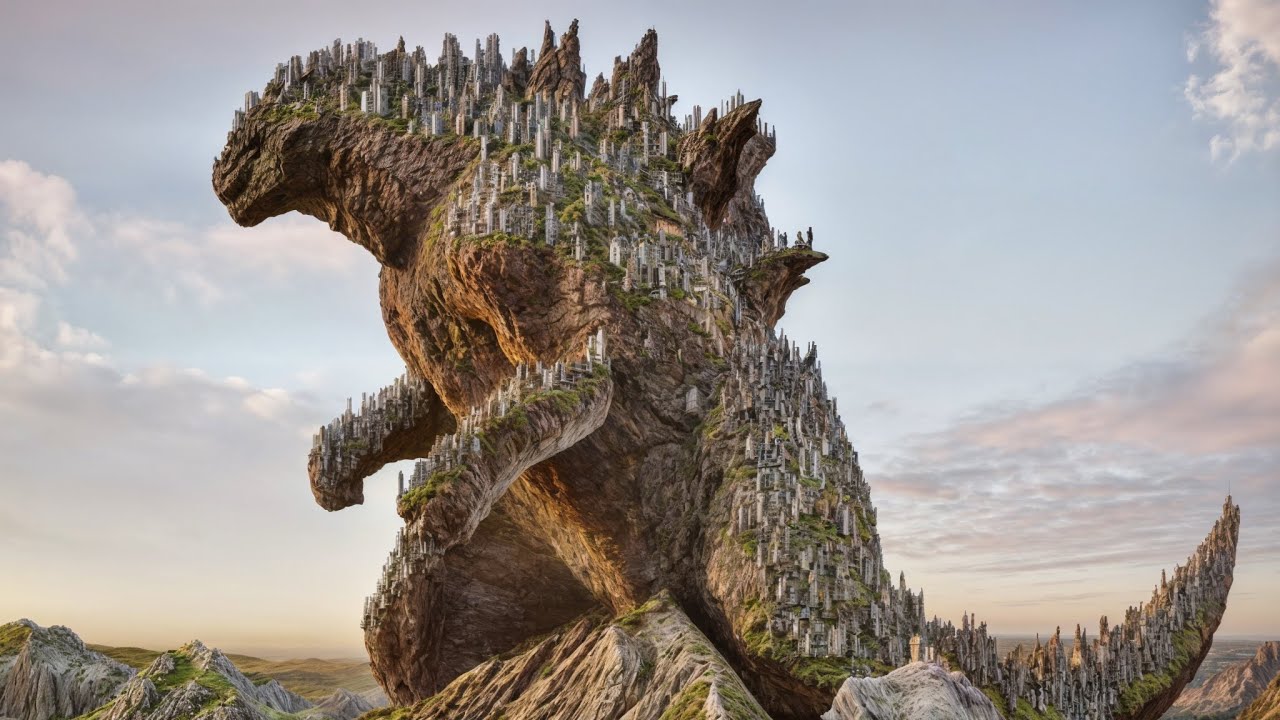Humans built a Mega City on Mount Godzilla - YouTube