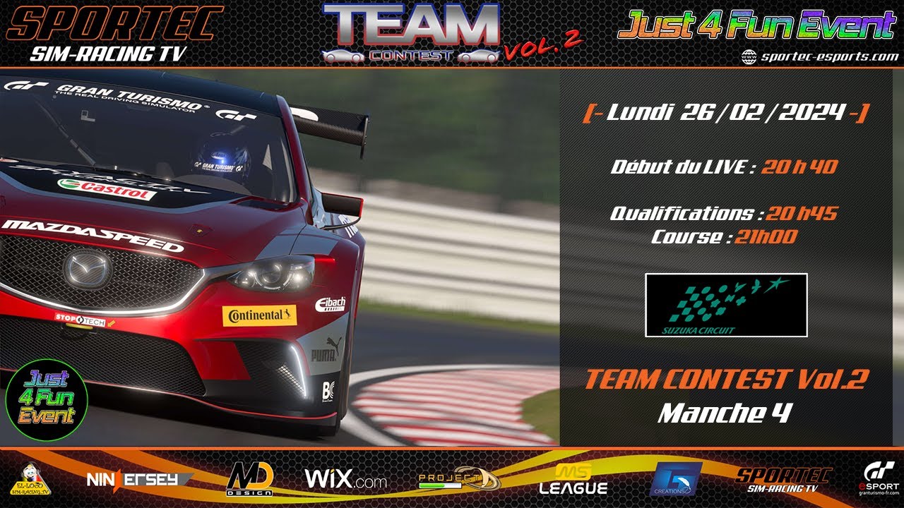 [- SPORTEC Sim-Racing TV -] TEAM CONTEST VOL.2 - MANCHE 4 - Salon B ...