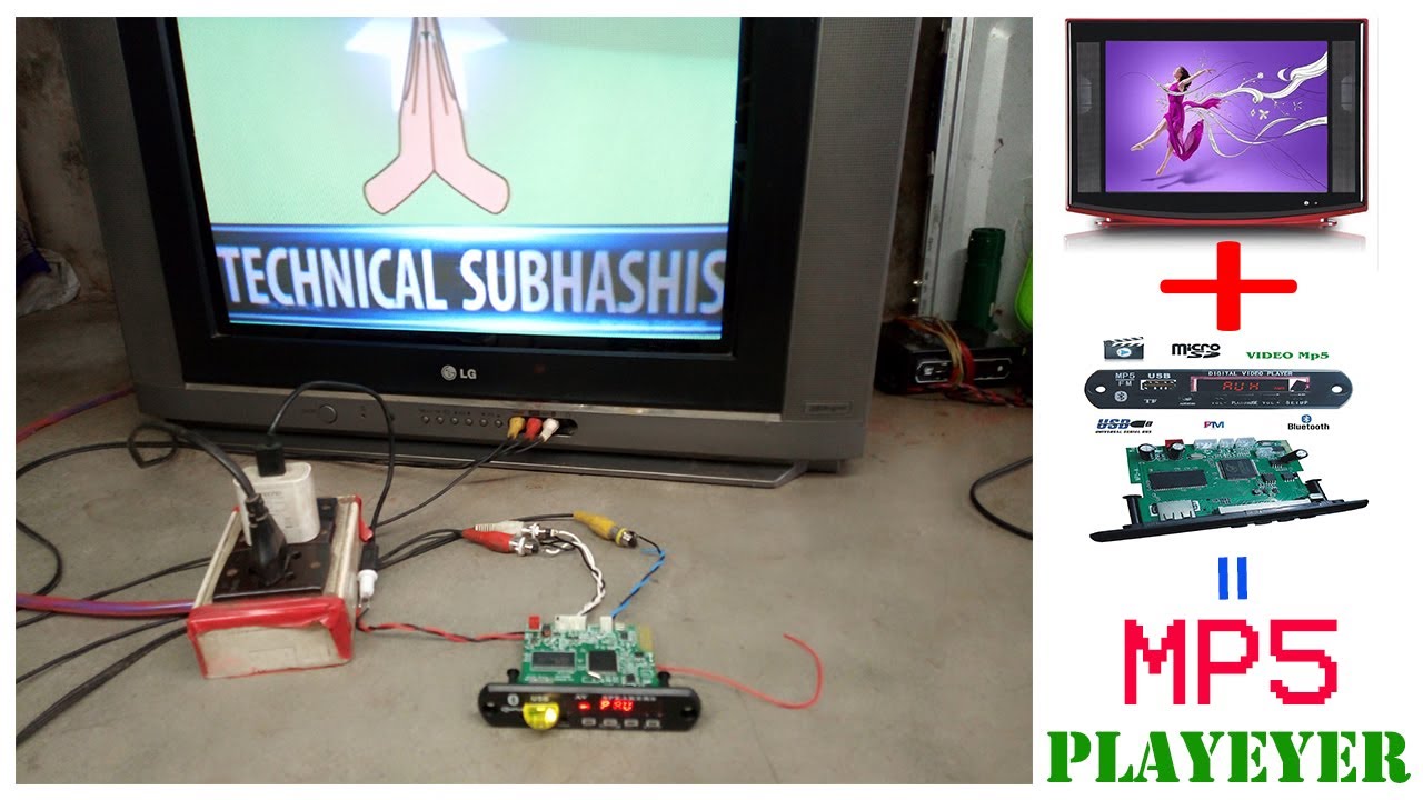 How to make mp5 bluetooth & usb audio video player - YouTube