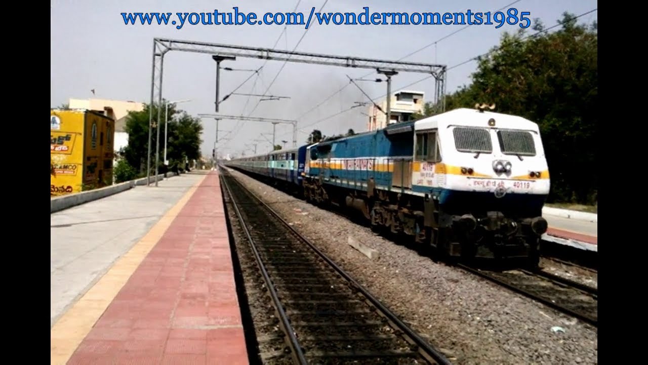 Surprise catch : Smoking Dual Cab EMD WDP4D Leading Tirupathi Amravati ...