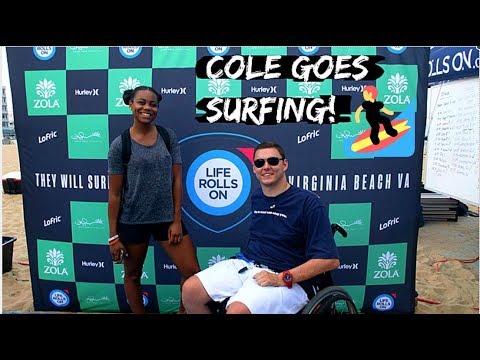 Quadriplegic Goes Surfing For The First Time | Cole & Charisma - YouTube