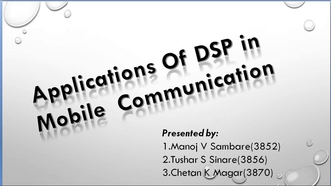 DSP Applications in Mobile Communication - YouTube