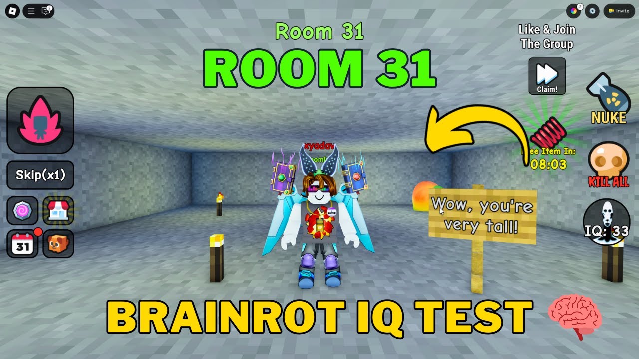 How To Complete Roblox Brainrot IQ Test Room 31 | Brainrot IQ Test 🧠 ...